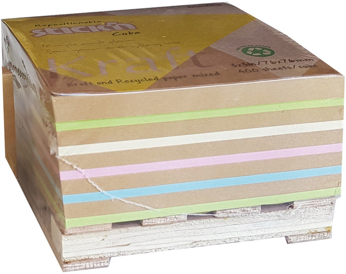 Palet de notas en papel kraft y colores pastel