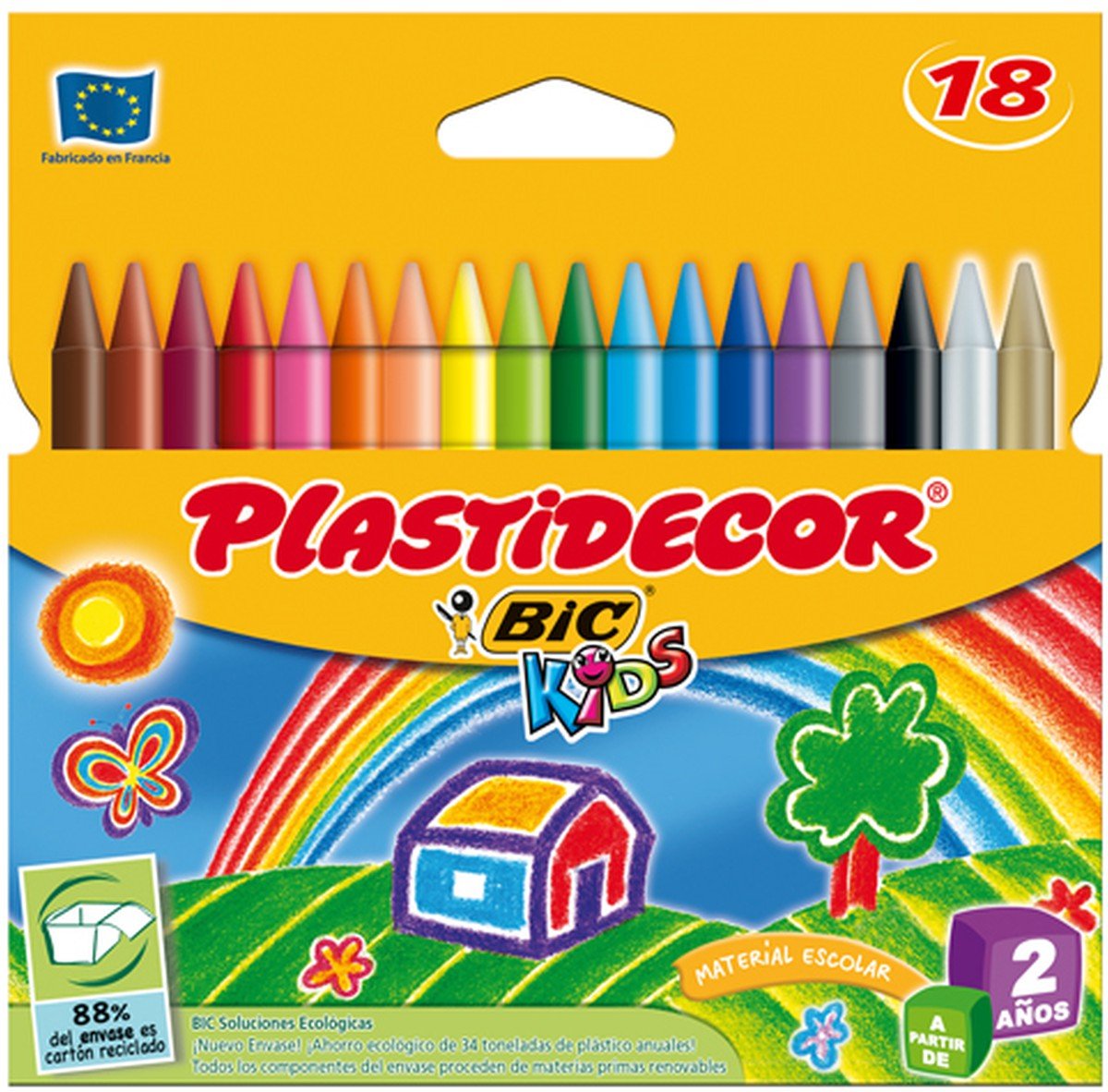 Pinturas plásticas escolares Plastidecor Caja surtida 18 colores Pinturas plásticas escolares Plastidecor Caja surtida 18 colores