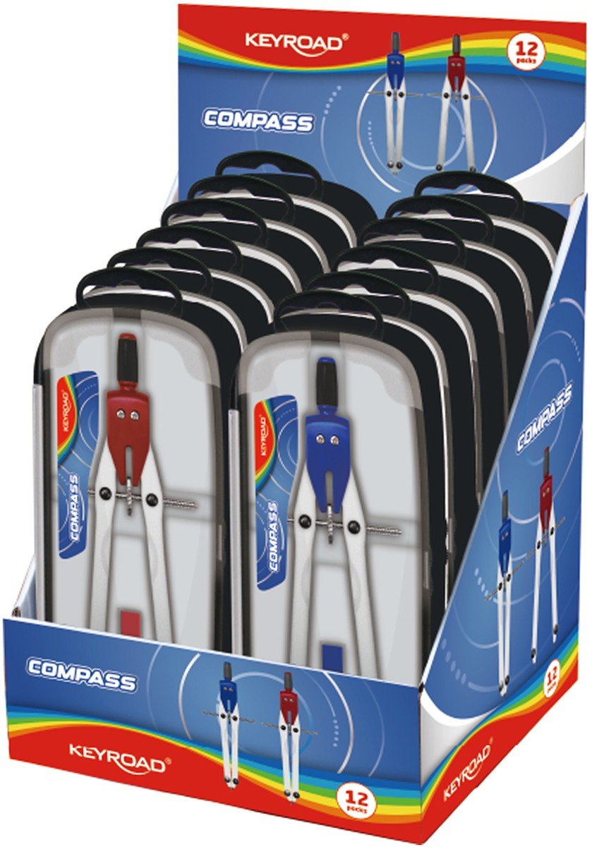 Compás escolar metálico